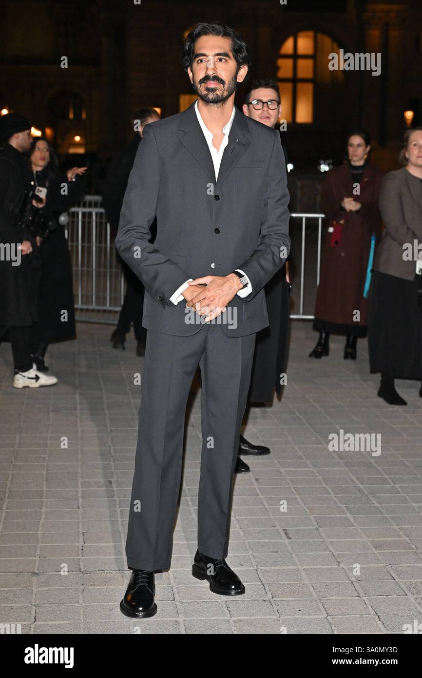 Dev Patel arriving at Grand Diner Du Louvre during Paris Fashion Week ...