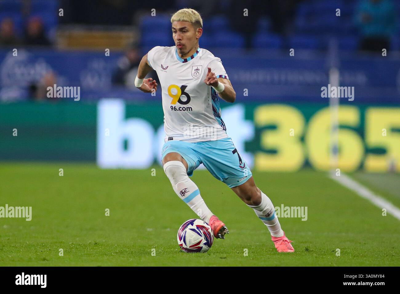 Cardiff, UK. 04th Mar, 2025. Jeremy Sarmiento of Burnley during the Sky ...