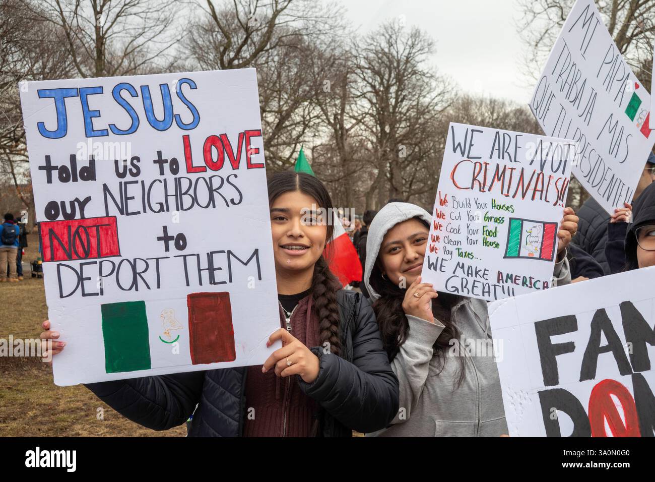 Detroit, Michigan, USA. 4th Mar, 2025. A rally in the Mexican-American community in southwest ...