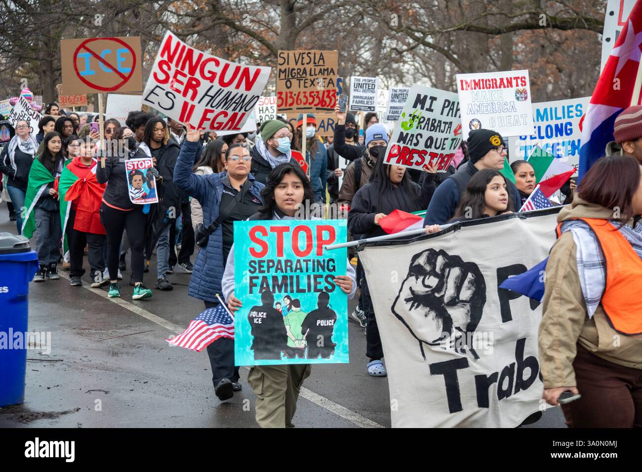 Detroit, Michigan, USA. 4th Mar, 2025. A rally in the Mexican-American ...