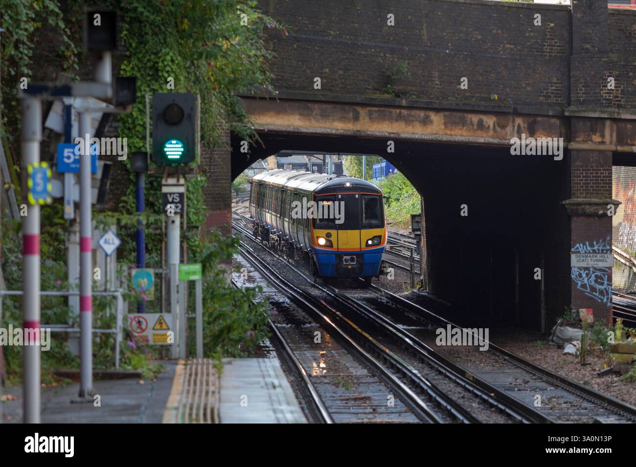 Denmark Hill railway station, London, UK London Overground class 378 ...