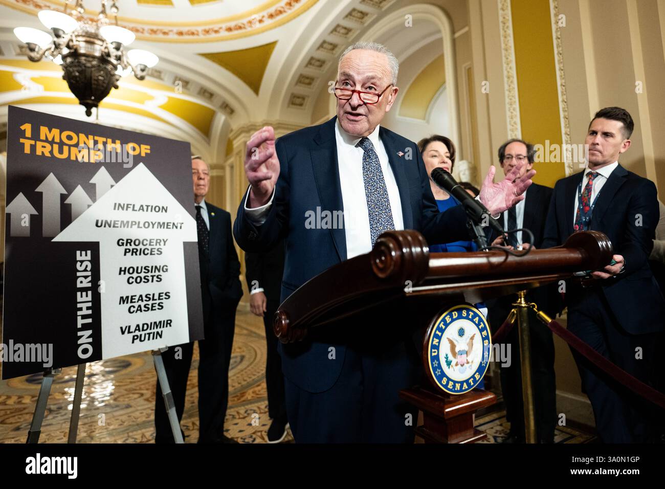 Washington, United States. 04th Mar, 2025. Senate Minority Leader Chuck ...
