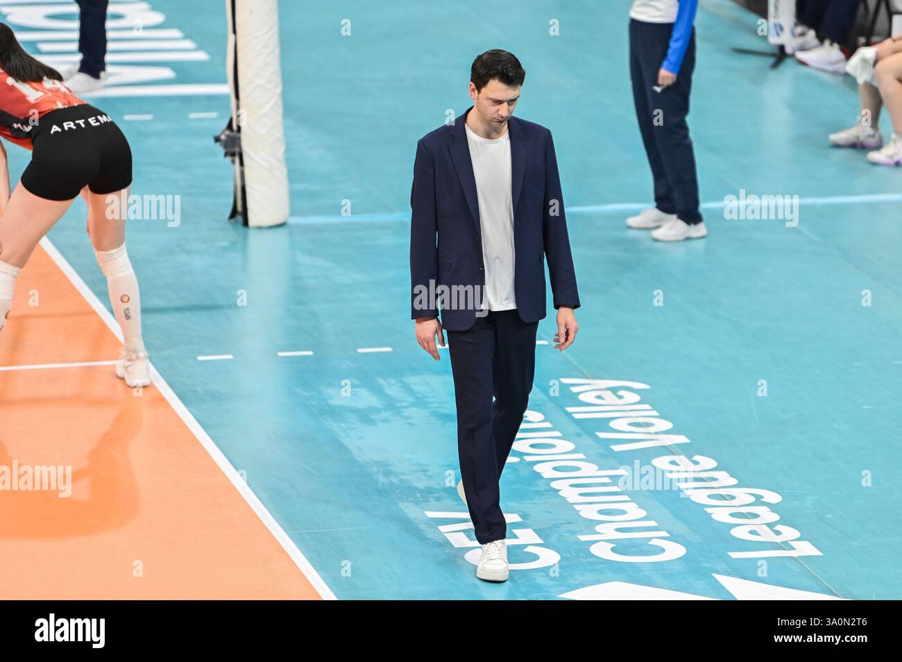 Milan, Italy. 04th Mar, 2025. Coach Ferhat AKBAS (Volley Eczacibasi ...