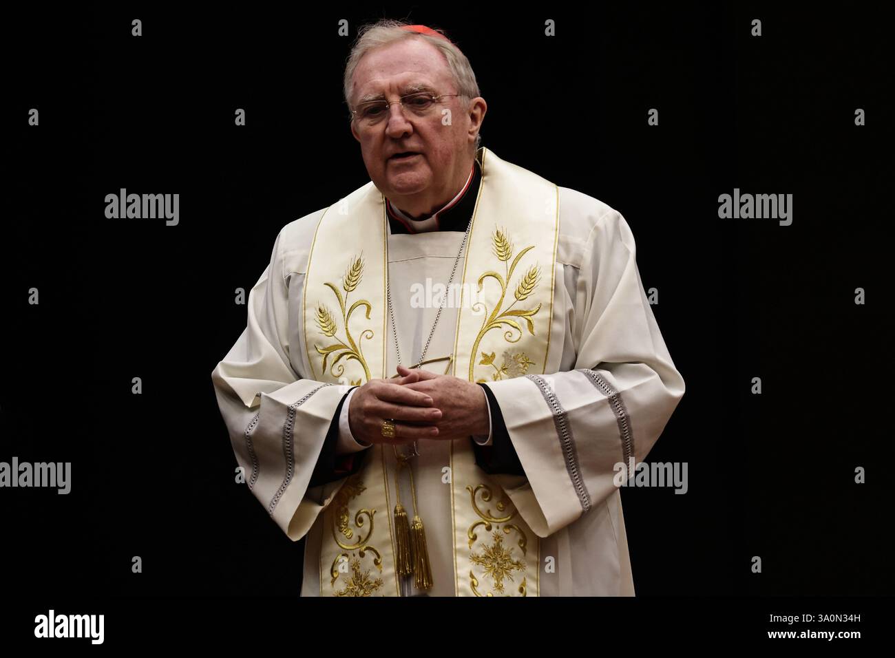 March 4, 2025 - Vatican City. Cardinal ARTHUR ROCHE Prefect of the ...