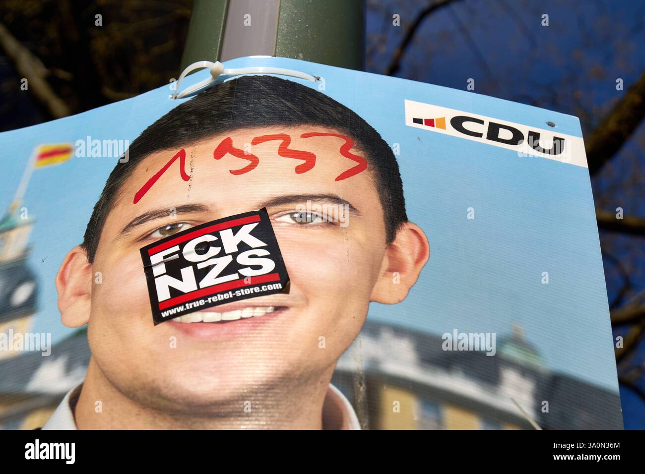 Karlsruhe, Baden-Württemberg, Germany - March 4, 2025: A CDU election ...