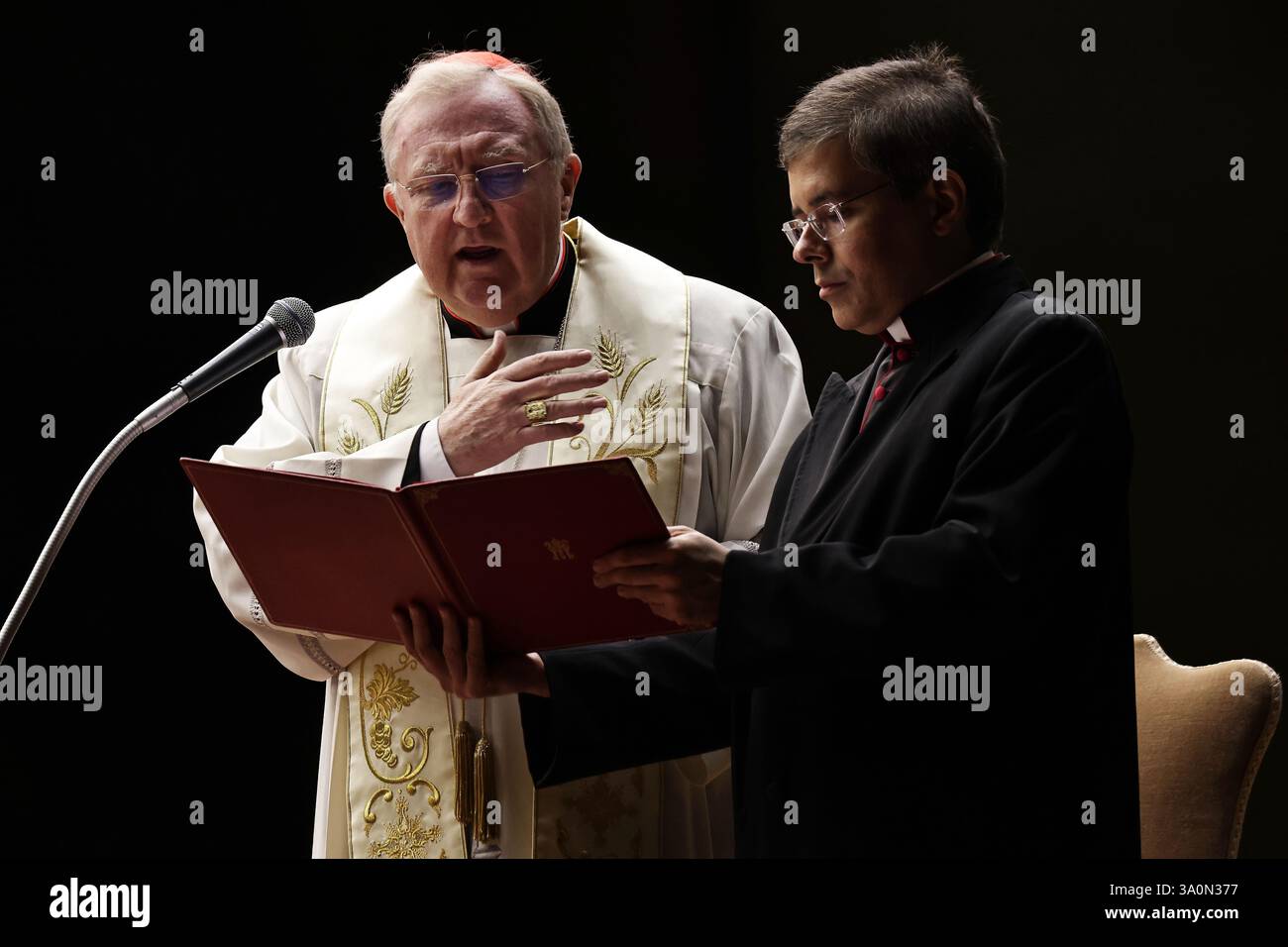 March 4, 2025 - Vatican City. Cardinal ARTHUR ROCHE Prefect of the ...