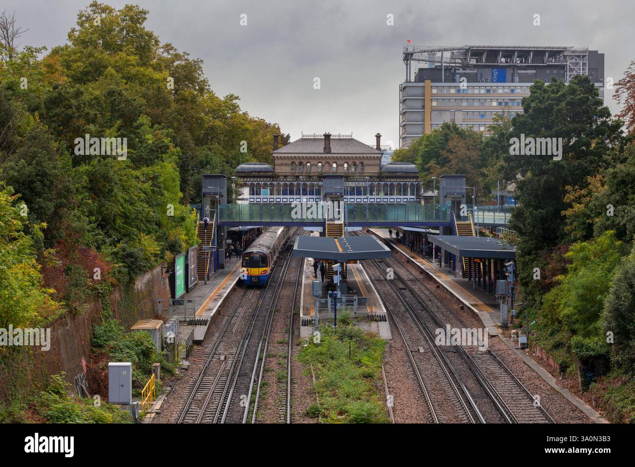 Denmark Hill railway station, London, UK London Overground class 378 ...