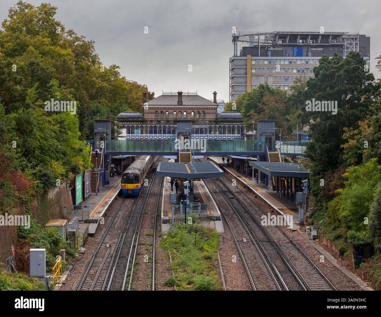 Denmark Hill railway station, London, UK London Overground class 378 ...