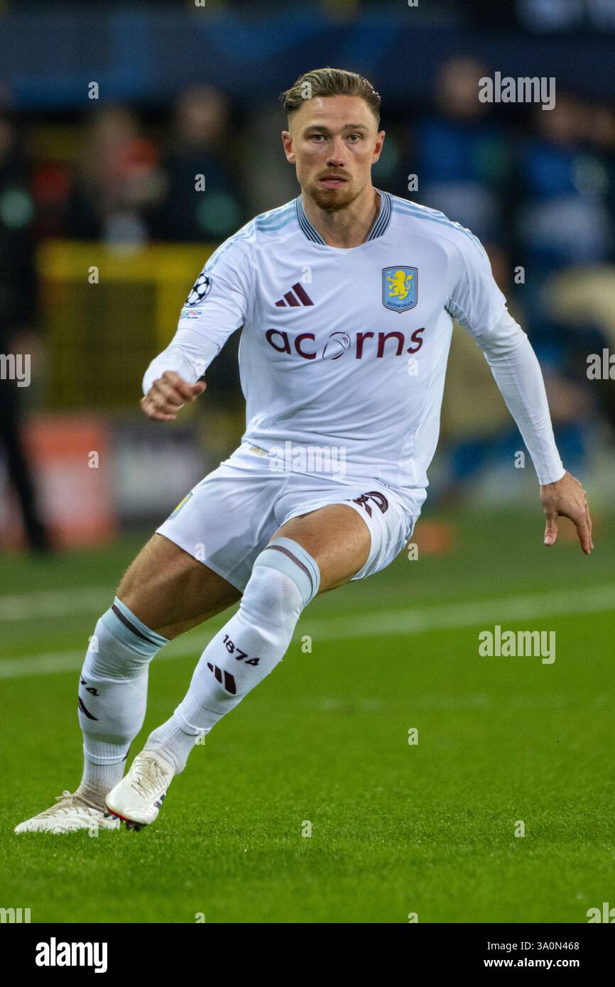 Matty Cash of Aston Villa during the UEFA Champions League 2024/25, Round of 16, 1 leg match ...