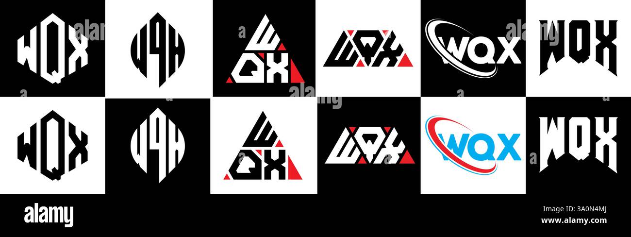Wqx hexagon Stock Vector Images - Alamy