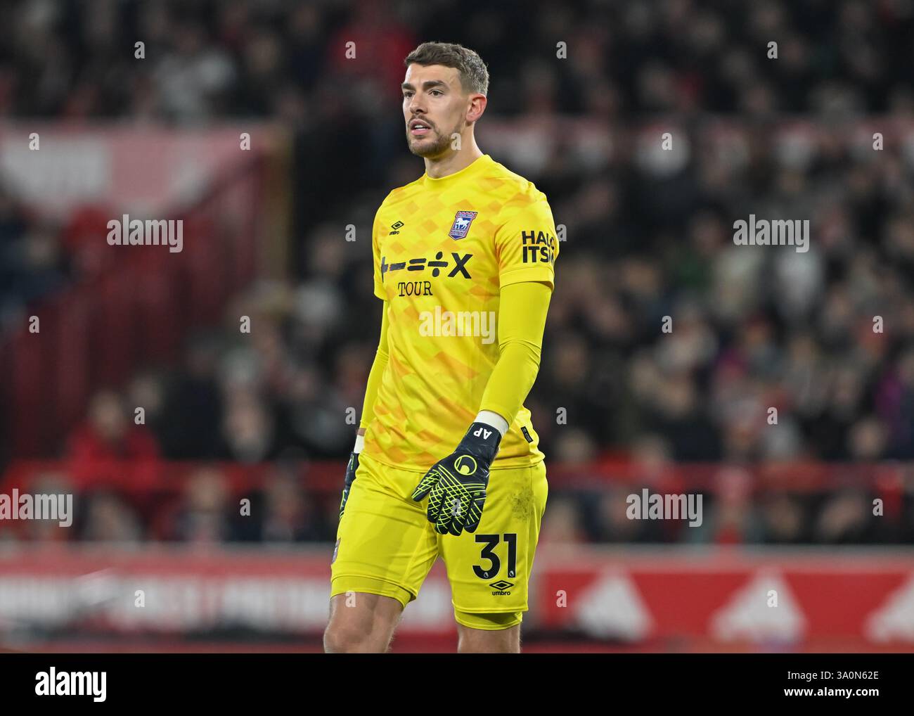 Nottingham, England, 3rd March 2025. Alex Palmer of Ipswich Town during ...
