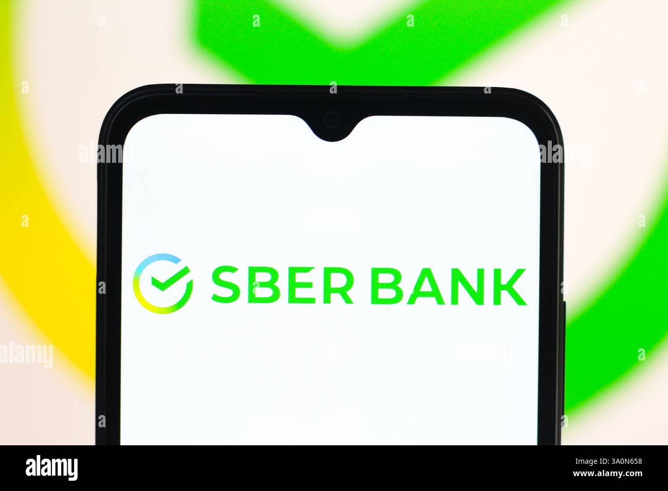 Canada. 4th Mar, 2025. In this photo illustration, the Sberbank logo is seen displayed on a ...