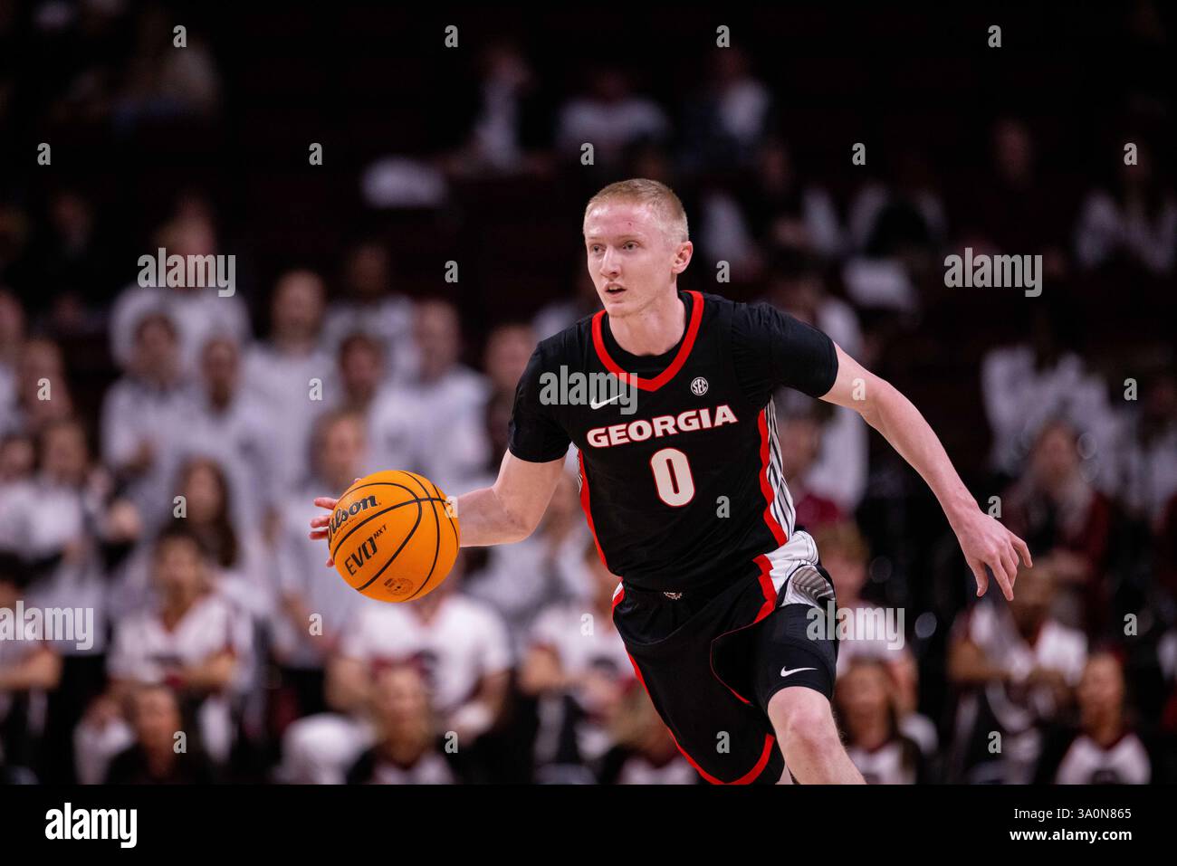 Columbia, SC, USA. 4th Mar, 2025. Georgia Bulldogs guard Blue Cain (0 ...