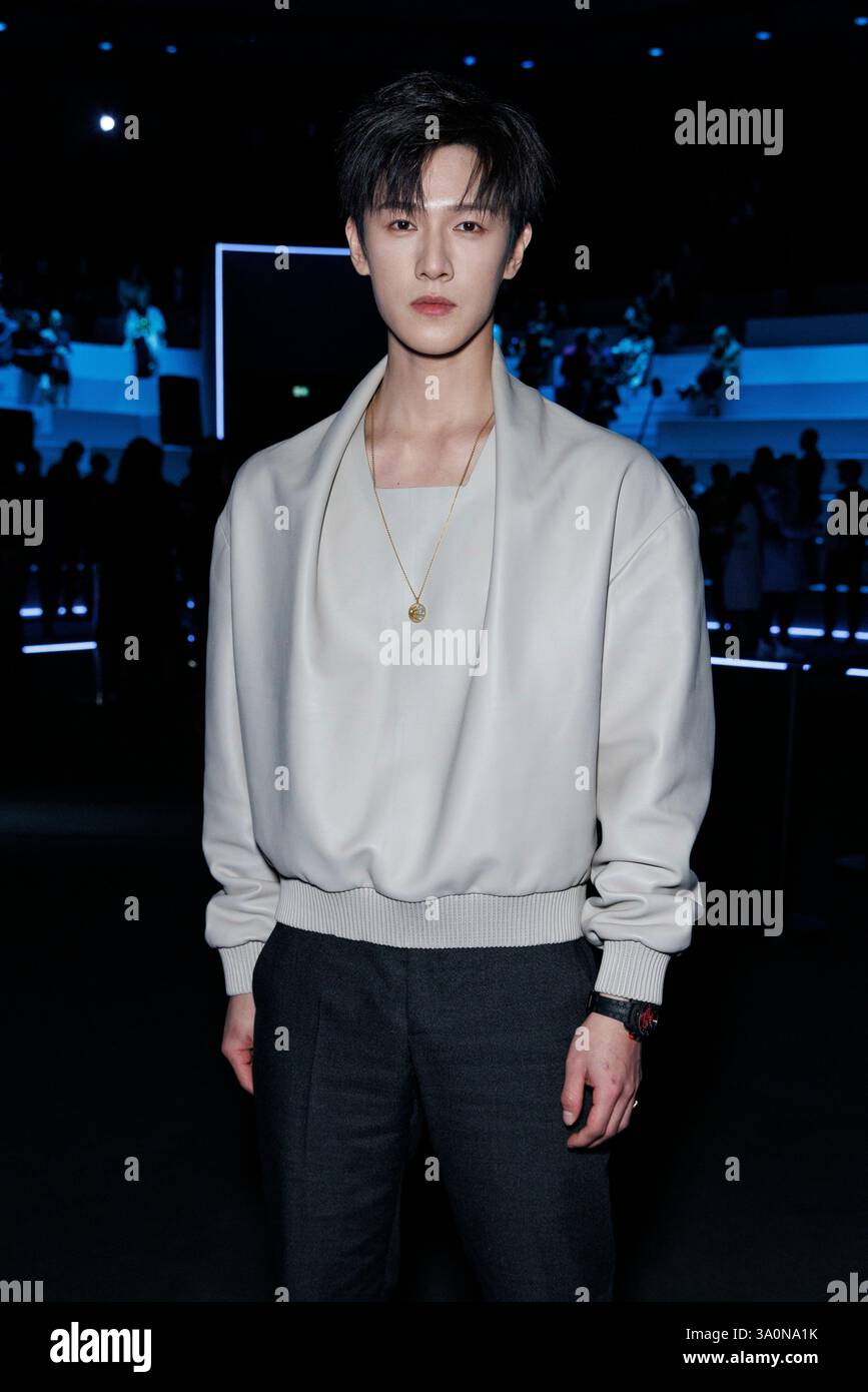 Li Yunrui attends CHRISTIAN DIOR Autumn-Winter 2025 runway during Paris Fashion Week on March ...