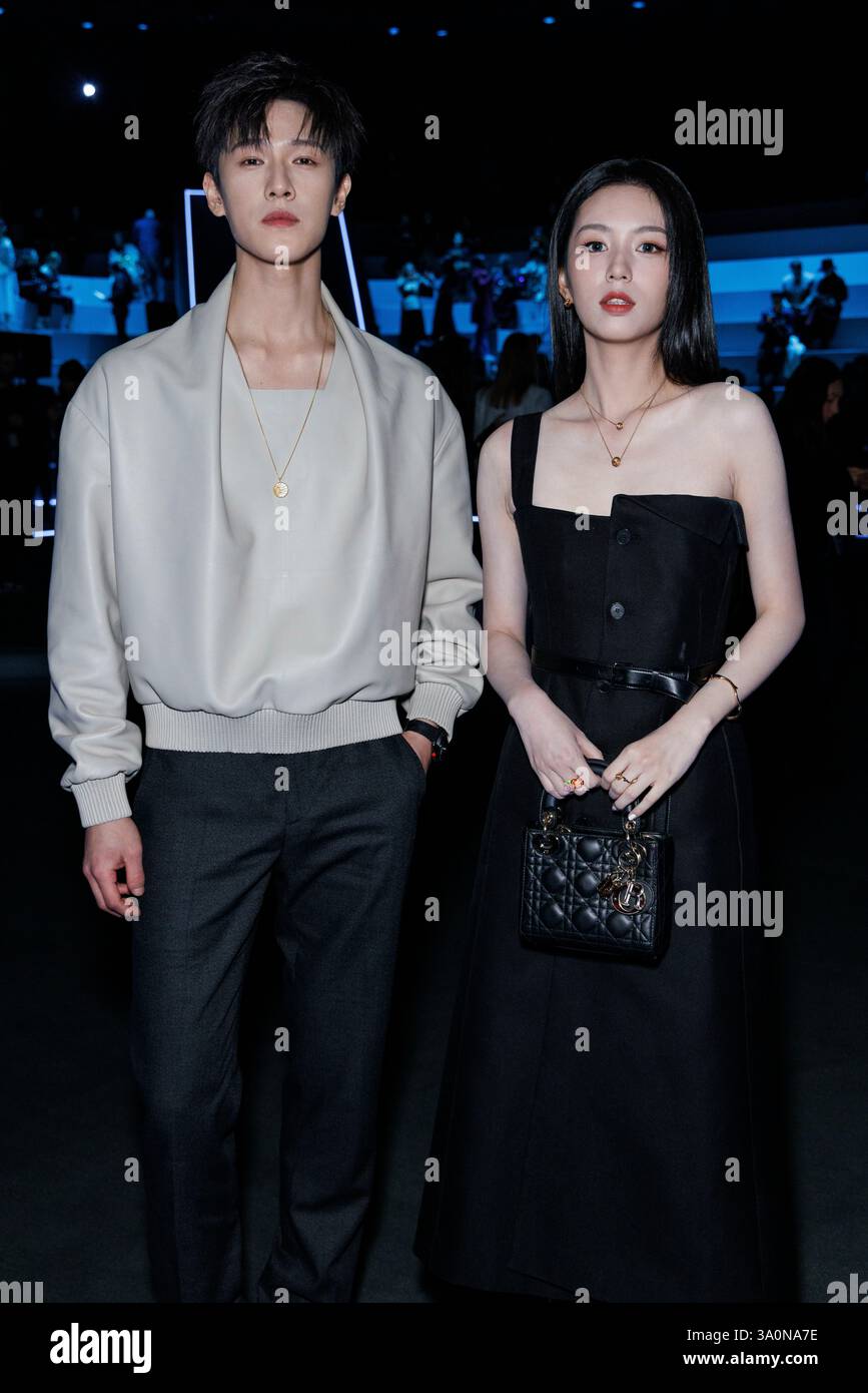 Paris, Frankreich. 04th Mar, 2025. Li Yunrui and Zhou Ye attend ...