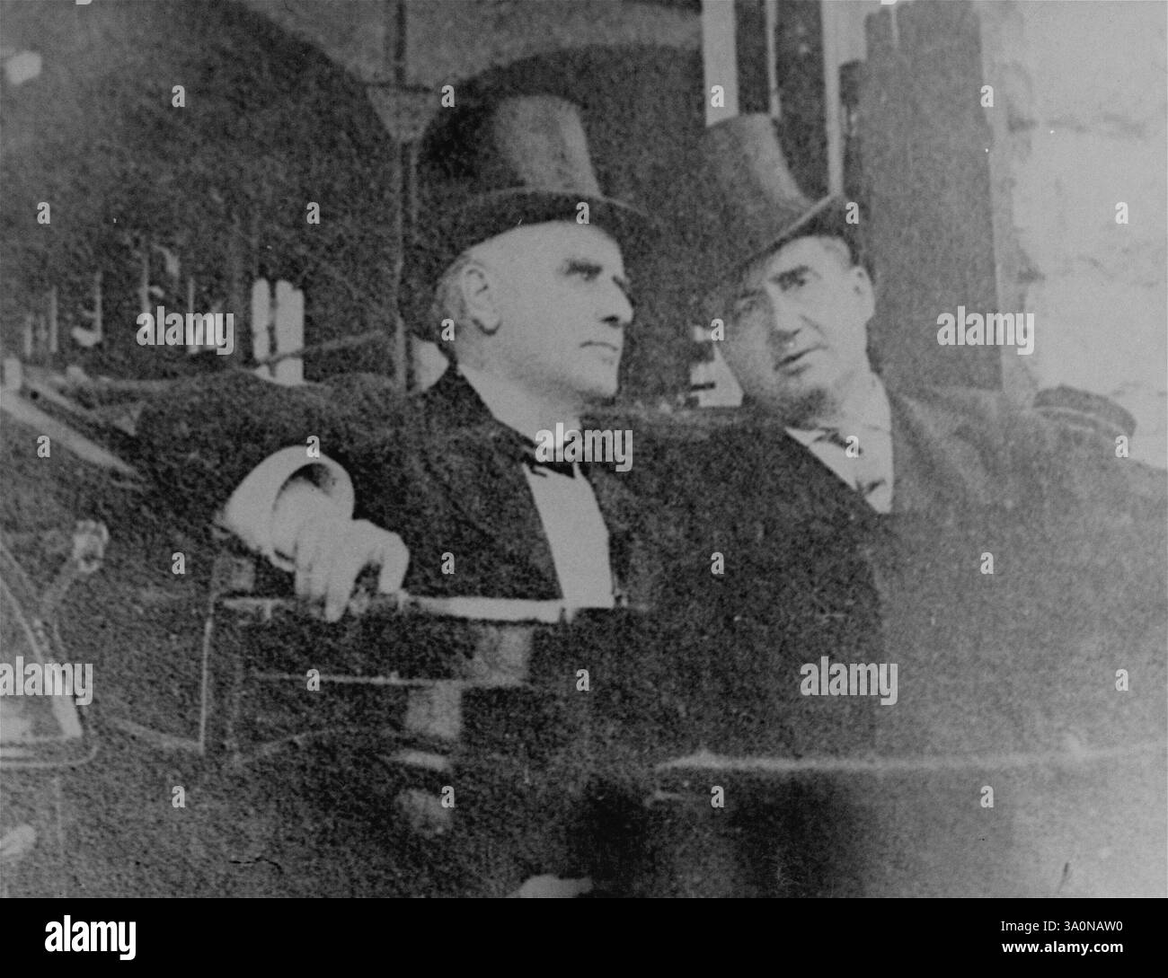 President William McKinley sits with with John G. Milburn, right ...