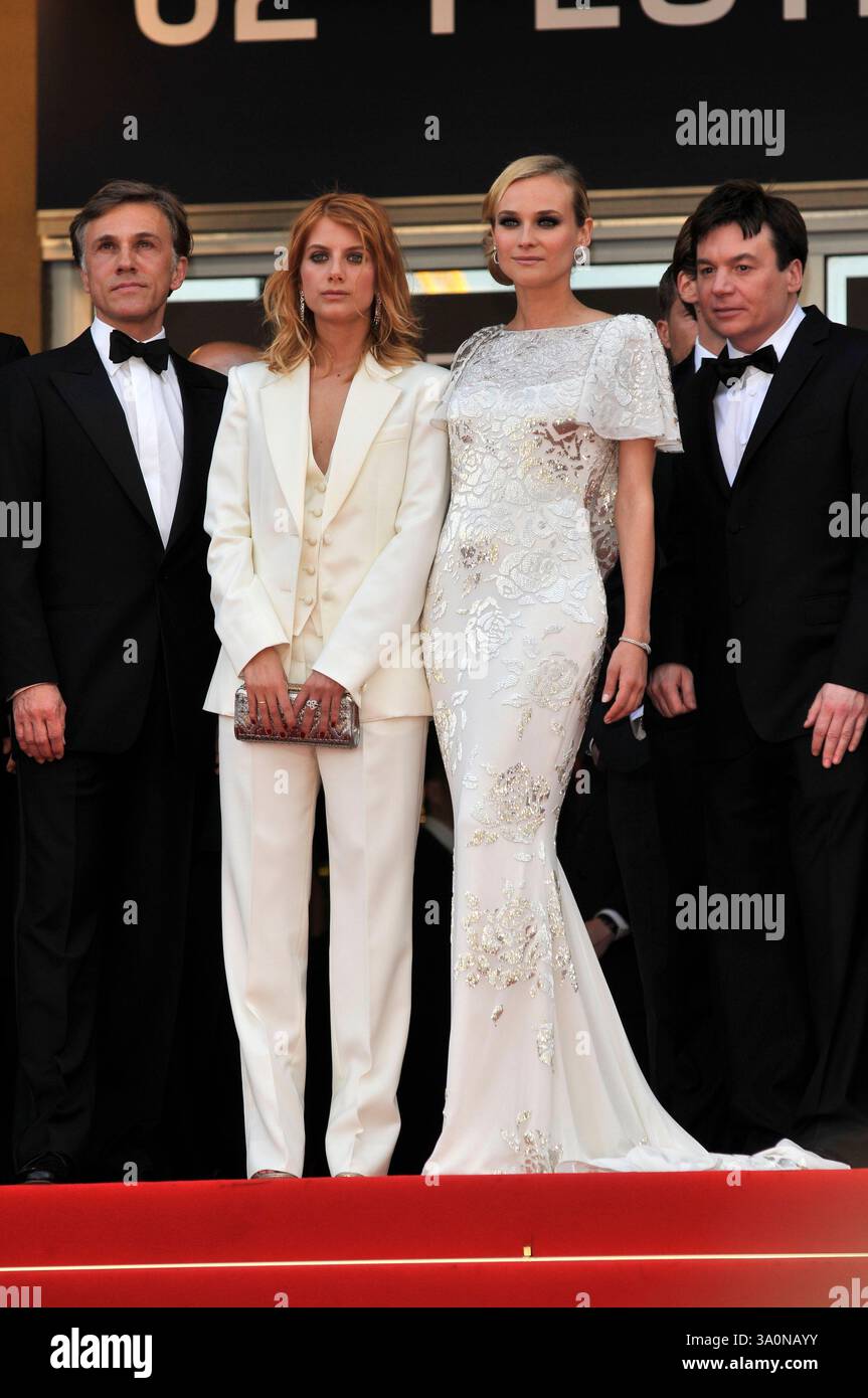 CHRISTOPH WALTZ, MELANIE LAURENT, DIANE KRUGER & MIKE MEYERS.The ...