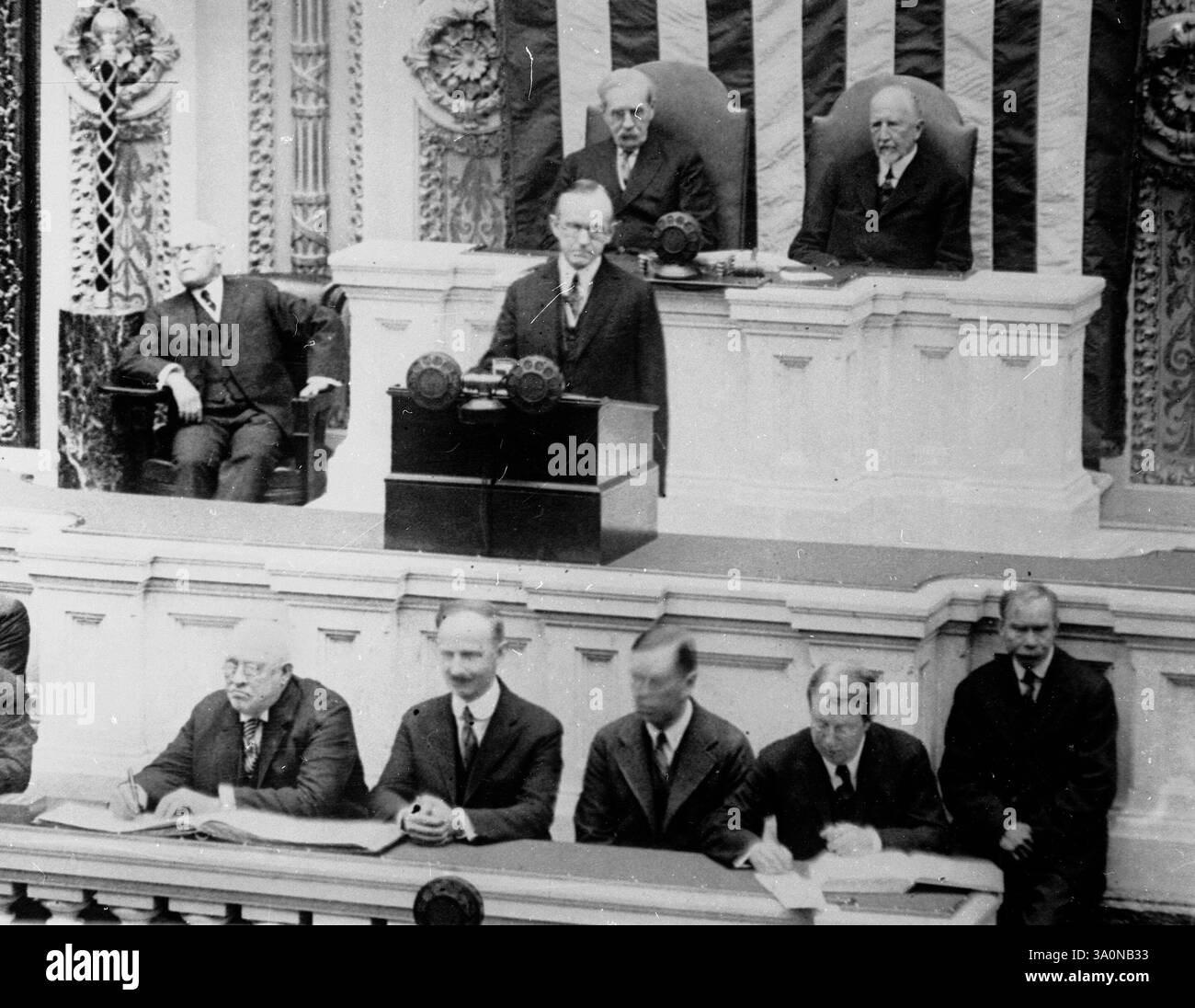 U.S. President Calvin Coolidge addresses the 68th Congress, in December ...