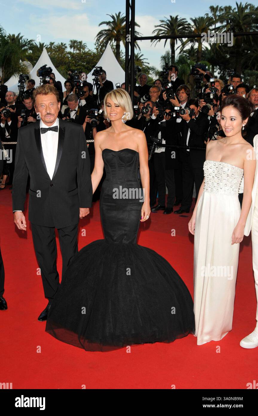 JOHNNY HALLYDAY, LAETITIA HALLYDAY, MICHELLE YE.'Vengance' screening ...