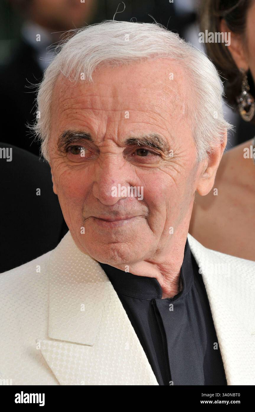 CHARLES AZNAVOUR ."Up" premiere at the Palais des Festivals during the ...