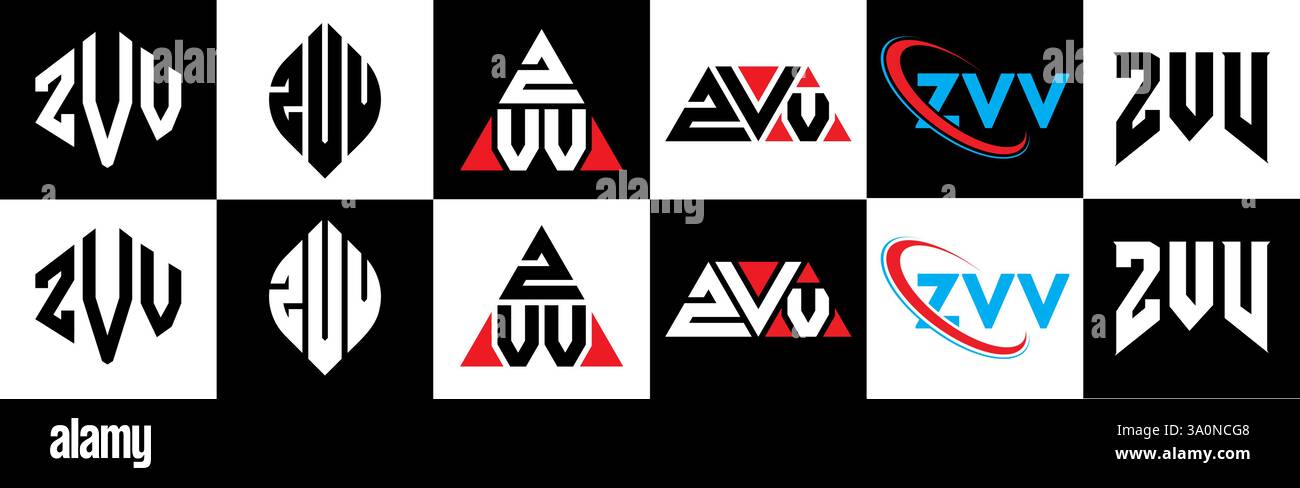 Zvv minimalist logo Stock Vector Images - Alamy