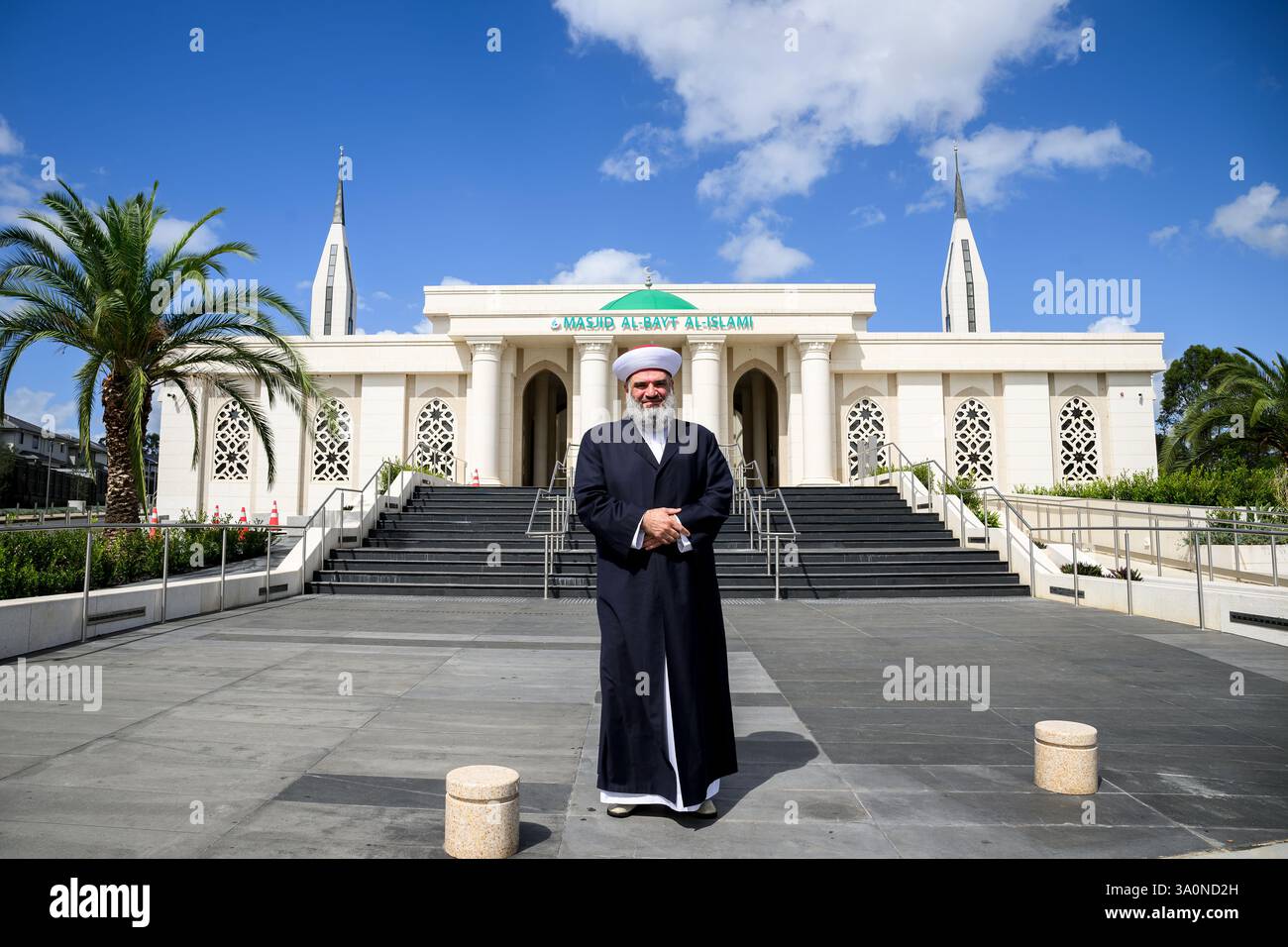 Sydney, Australia. 05th Mar, 2025. National Grand Mufti of Australia Sheikh Riad El-Rifai poses ...