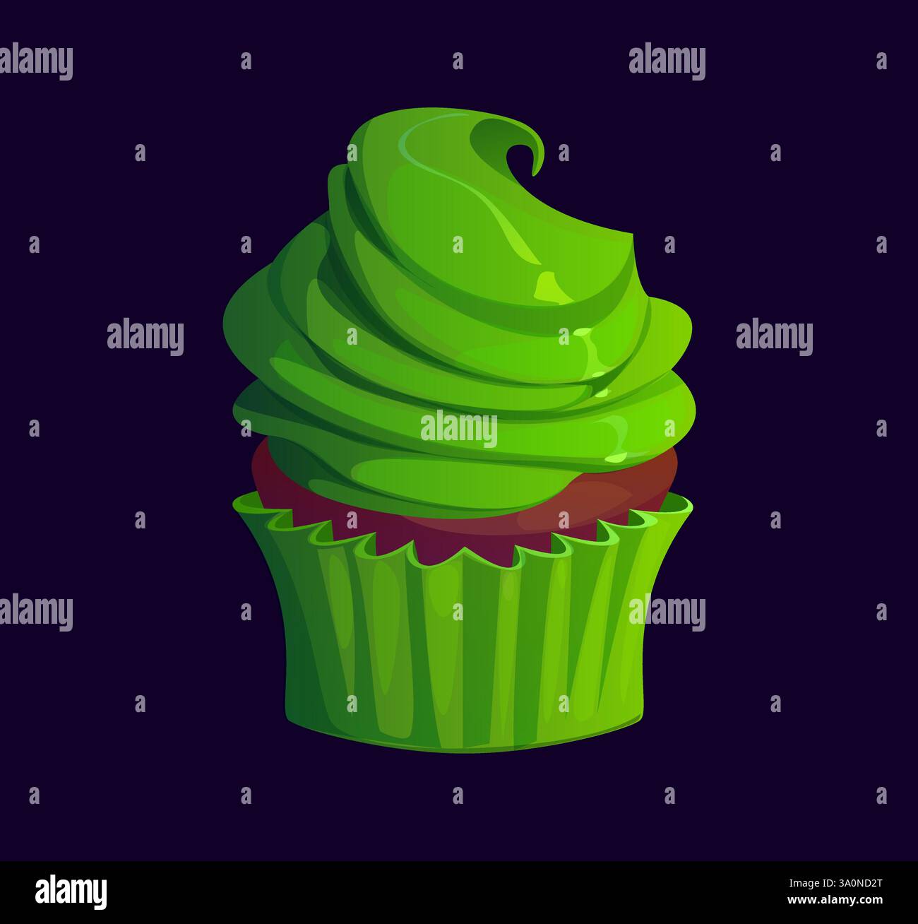 St Patrick day and Irish holiday green cupcake muffin, cartoon vector ...