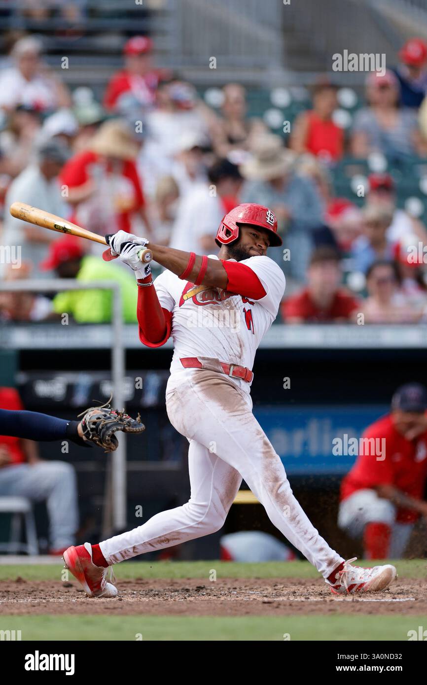 JUPITER, FL - MARCH 01: St. Louis Cardinals outfielder Victor Scott II ...