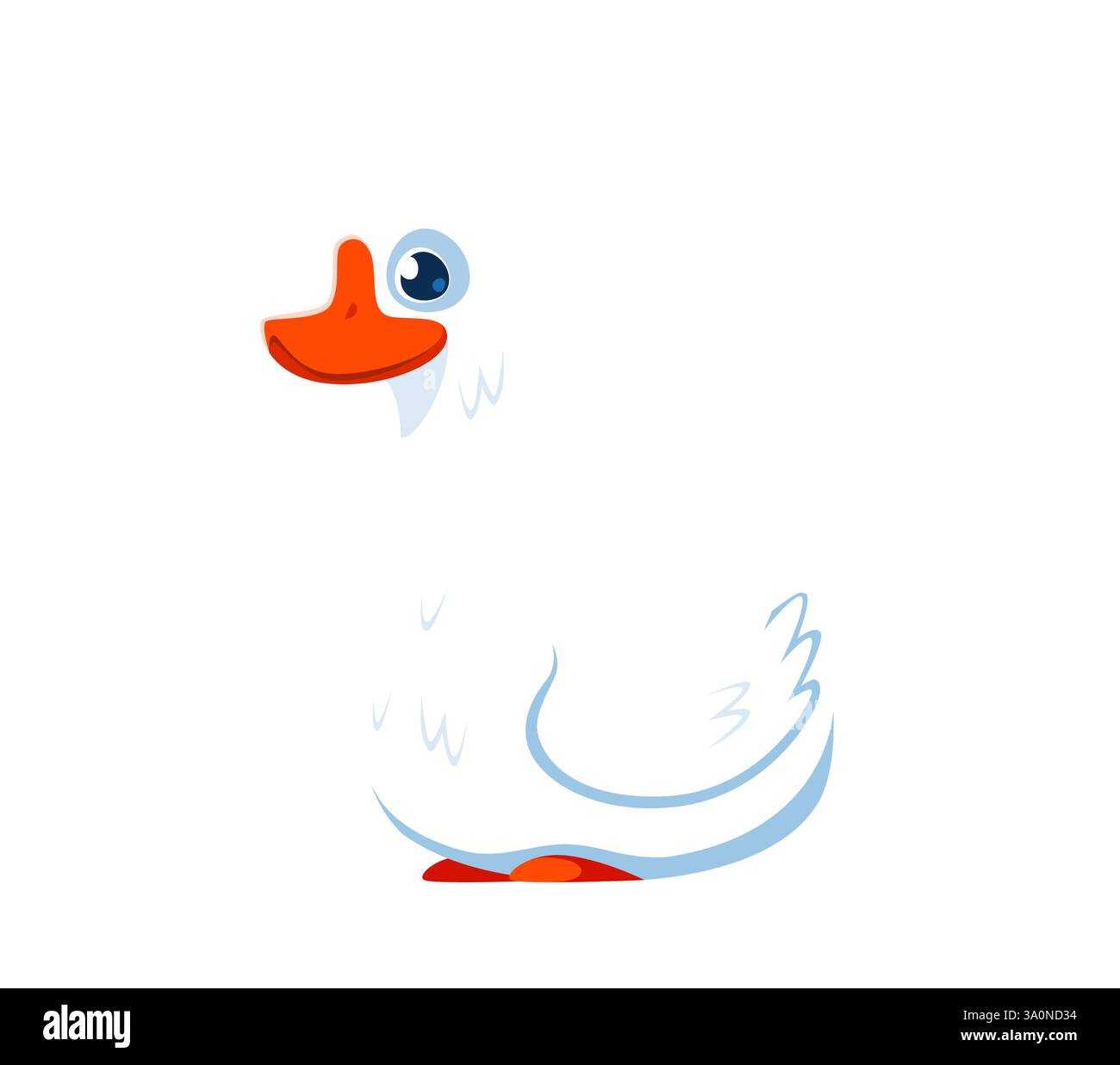 Cartoon farm font type, funny goose bird typeface, vector English ...