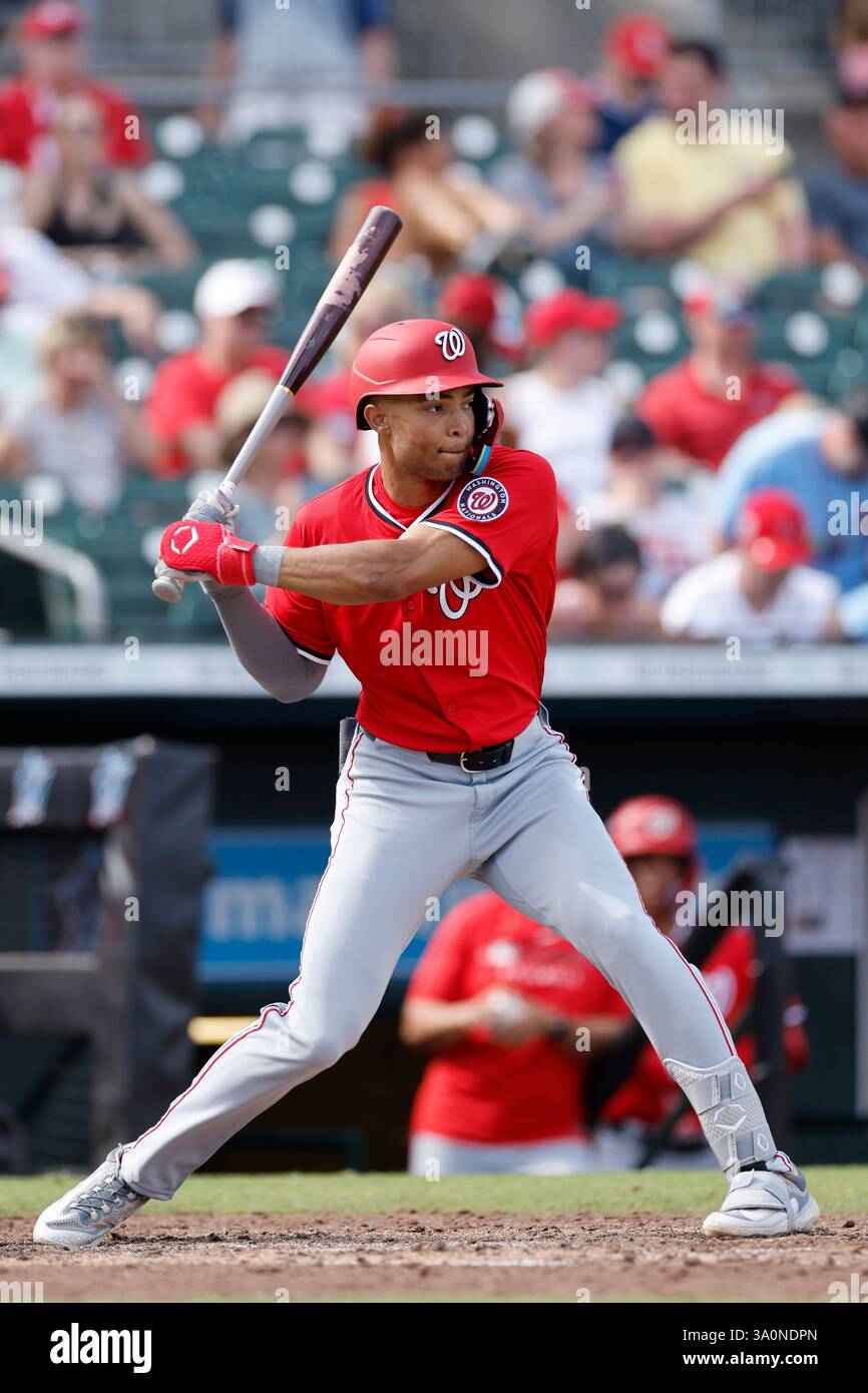 JUPITER, FL - MARCH 01: Washington Nationals outfielder Andrew Pinckney ...