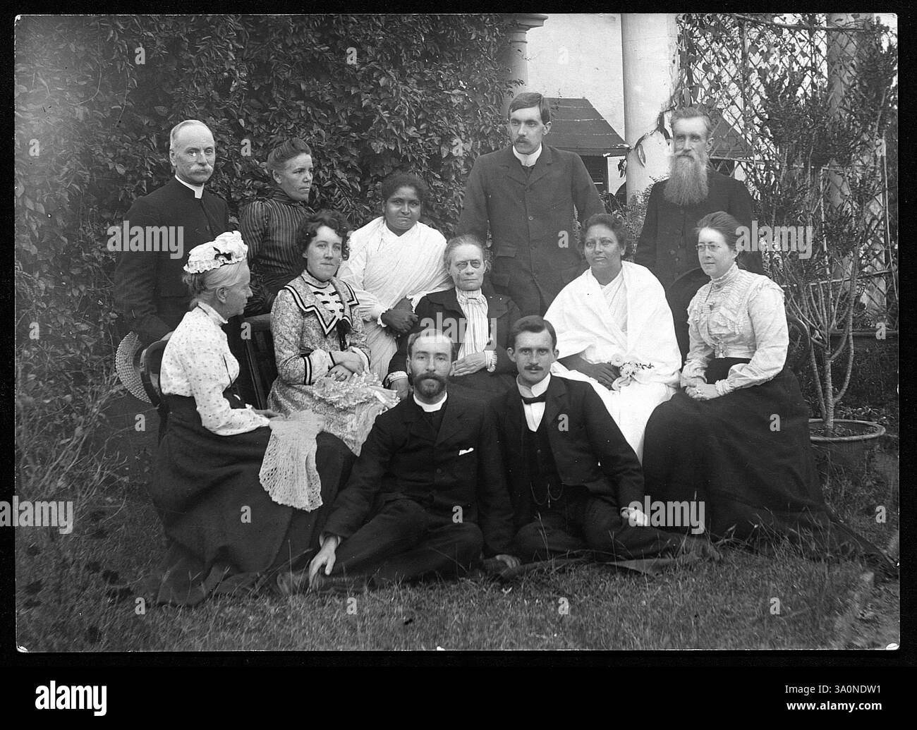 Pandita Ramabai with supporters at the Sharada Sadana, Poona, India ...