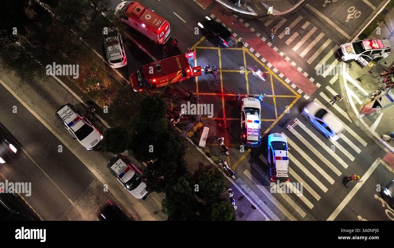 Sao Paulo, Sao Paulo, Brasil. 4th Mar, 2025. A hit-and-run occurred on ...