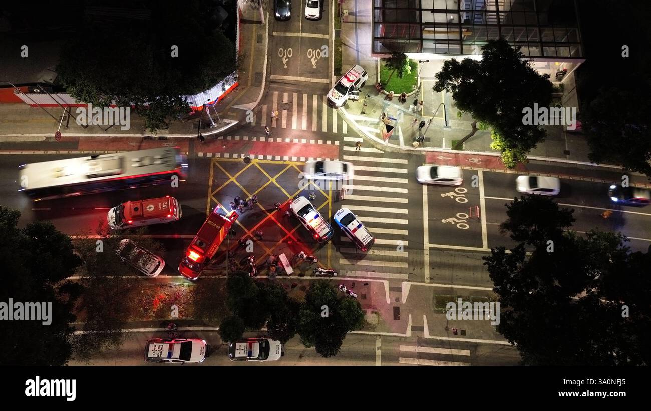 Sao Paulo, Sao Paulo, Brasil. 4th Mar, 2025. A hit-and-run occurred on ...