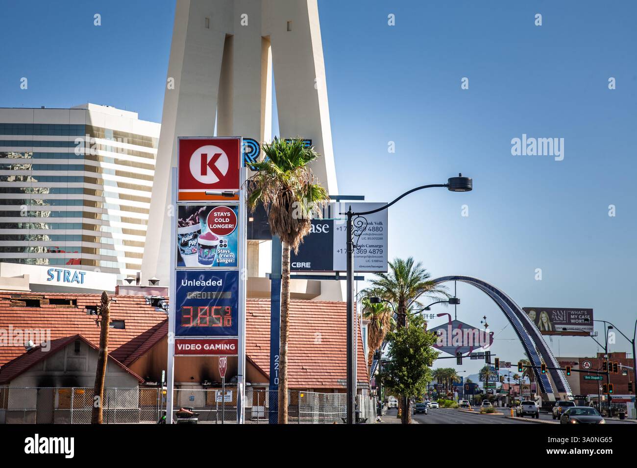 LAS VEGAS - AUGUST 21, 2024: Circle K logo on a gas station and ...