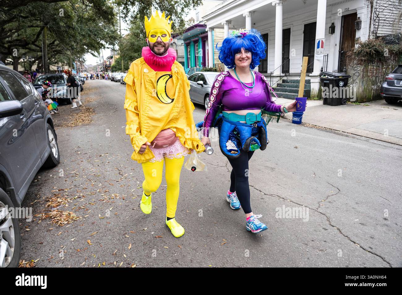Paradegoers are seen in the French Quarter during Mardi Gras on Tuesday ...