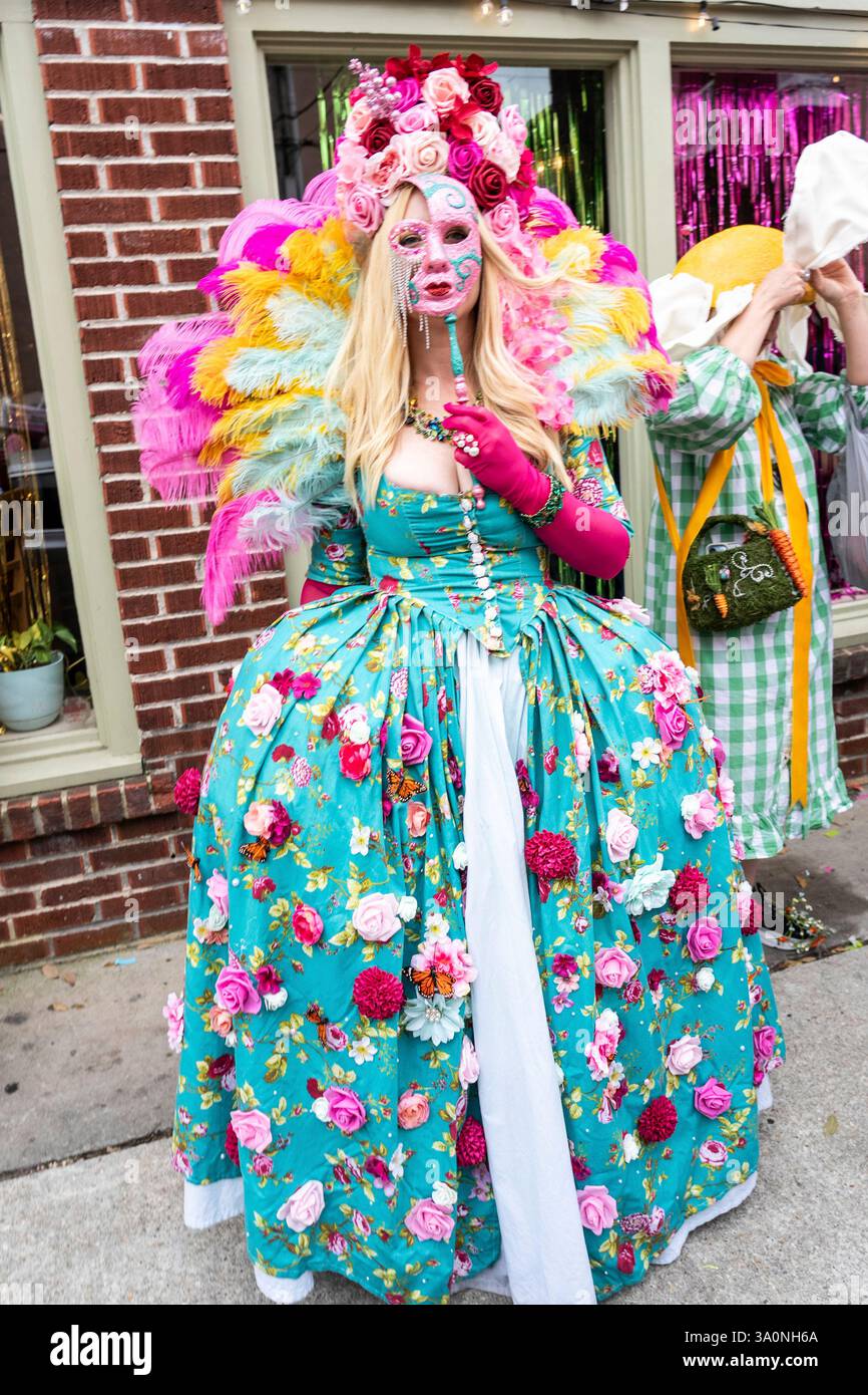 Paradegoers are seen in the French Quarter during Mardi Gras on Tuesday ...