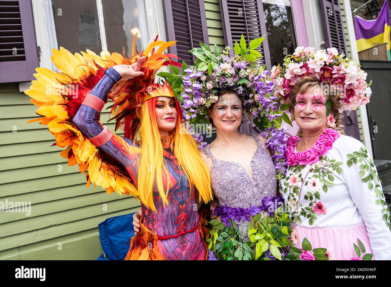 Paradegoers are seen in the French Quarter during Mardi Gras on Tuesday ...