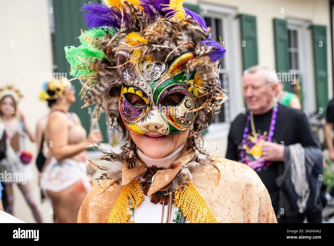 Paradegoers are seen in the French Quarter during Mardi Gras on Tuesday ...