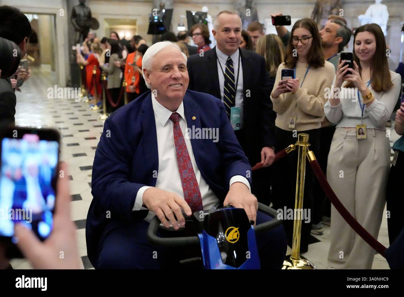 Sen. Jim Justice, R-W.Va., arrives before President Donald Trump ...