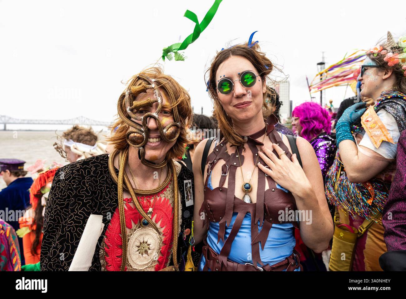 Paradegoers are seen in the French Quarter during Mardi Gras on Tuesday ...