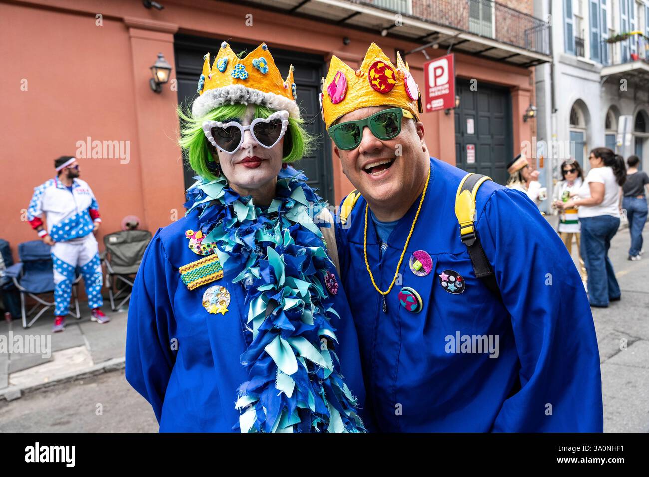 Paradegoers are seen in the French Quarter during Mardi Gras on Tuesday ...