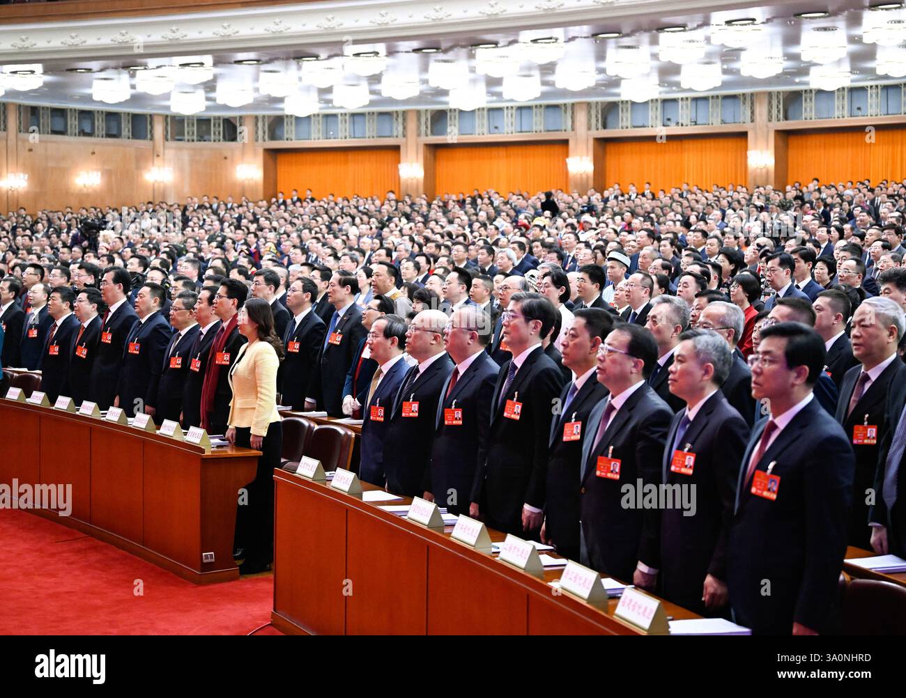 (250305) -- BEIJING, March 5, 2025 (Xinhua) -- The opening meeting of ...