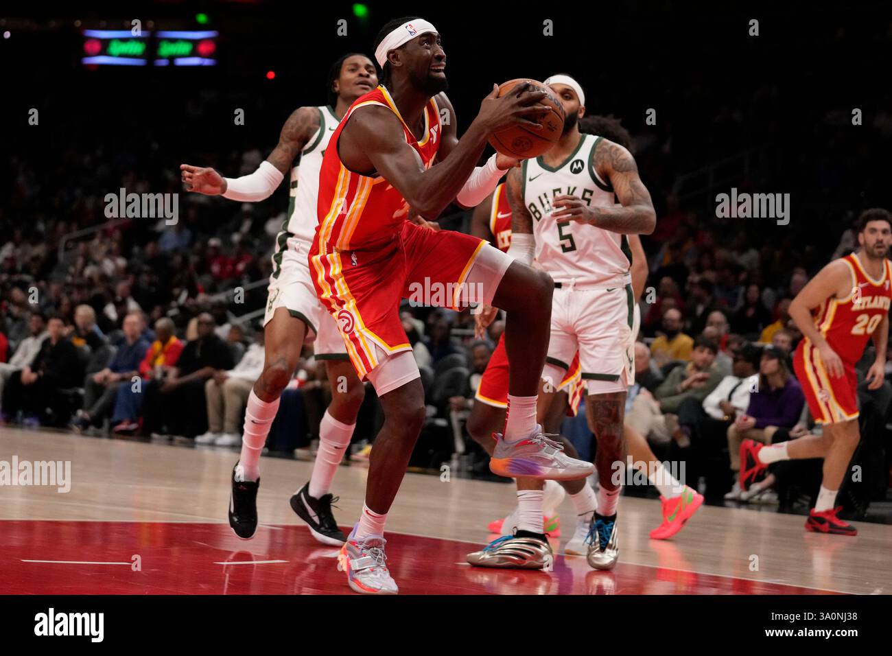 Atlanta Hawks guard Caris LeVert (3) looks to shoot in the first half ...