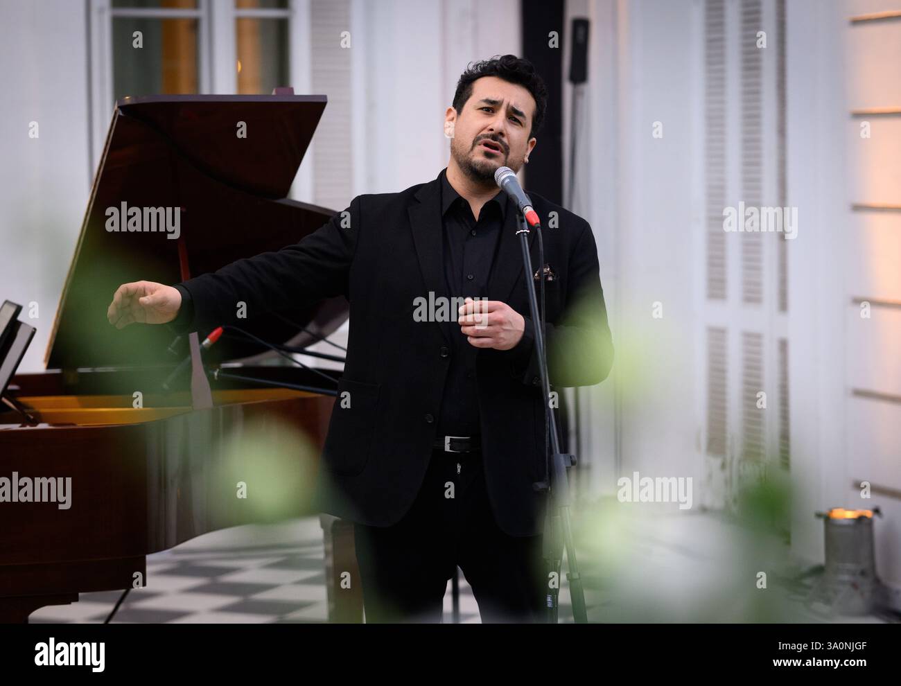 Santiago De Chile, Chile. 04th Mar, 2025. Tenor Alvaro Zambrano sings ...