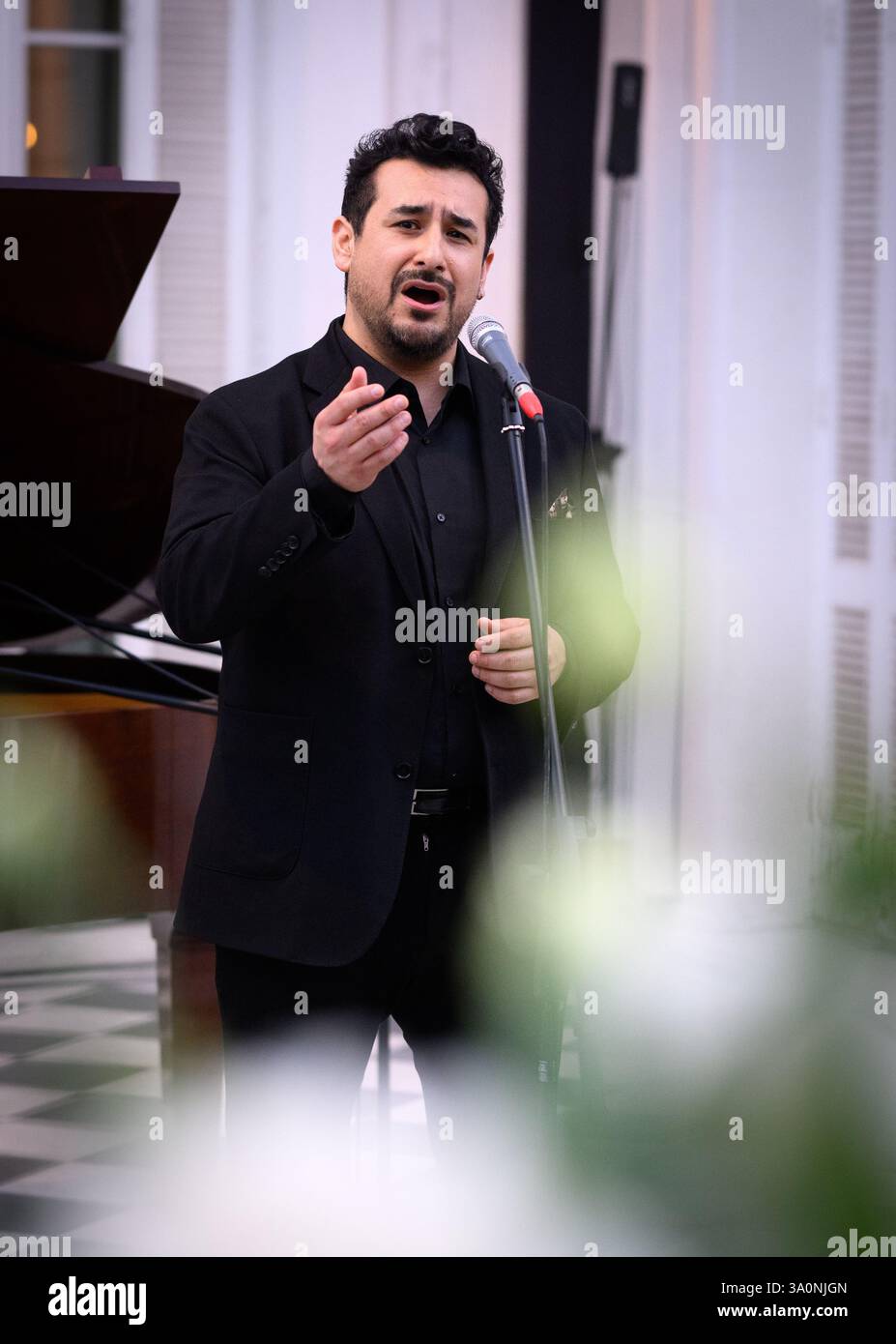Santiago De Chile, Chile. 04th Mar, 2025. Tenor Alvaro Zambrano sings ...