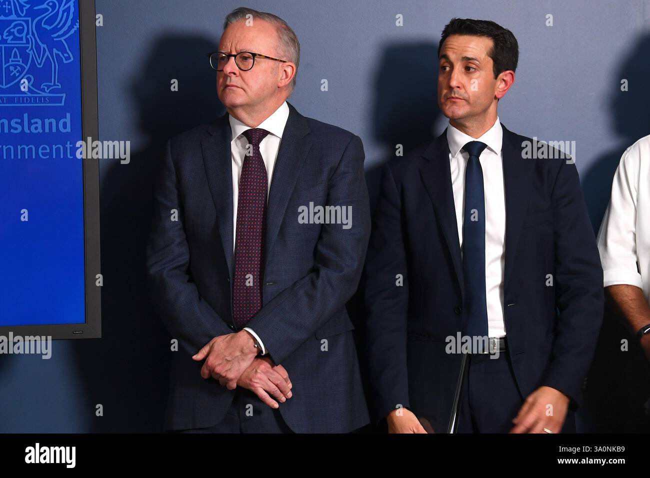Prime Minister Anthony Albanese and Queensland Premier David Crisafulli ...