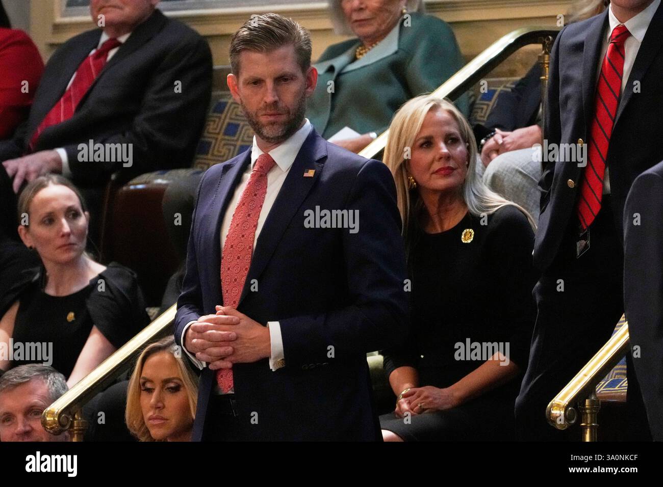 Eric Trump arrives before President Donald Trump addresses a joint ...