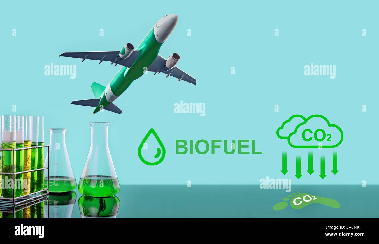 Algae fuel biofuel industry lab researching for bio-aviation fuel (BAF ...