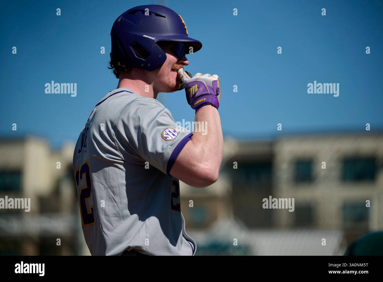 LSU Tigers Jared Jones (22) before an NCAA baseball game against the ...