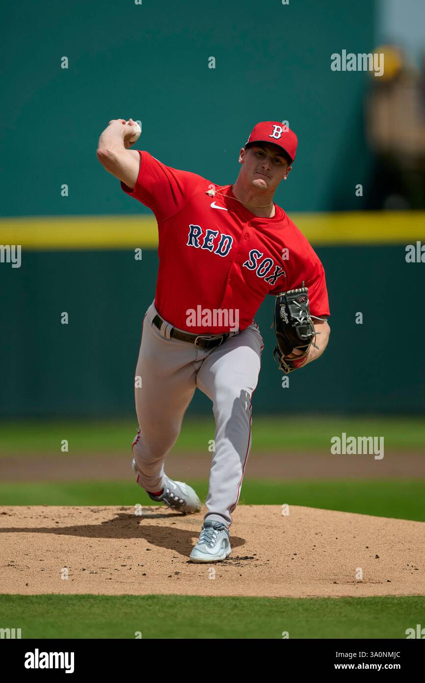 Boston Red Sox pitcher Quinn Priester (68) during an MLB Spring ...